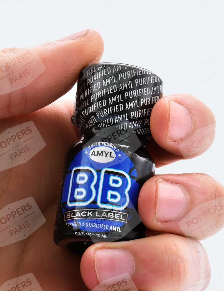 Poppers BB Black Label 10 ml | Version Hard et Strong | Poppers Paris